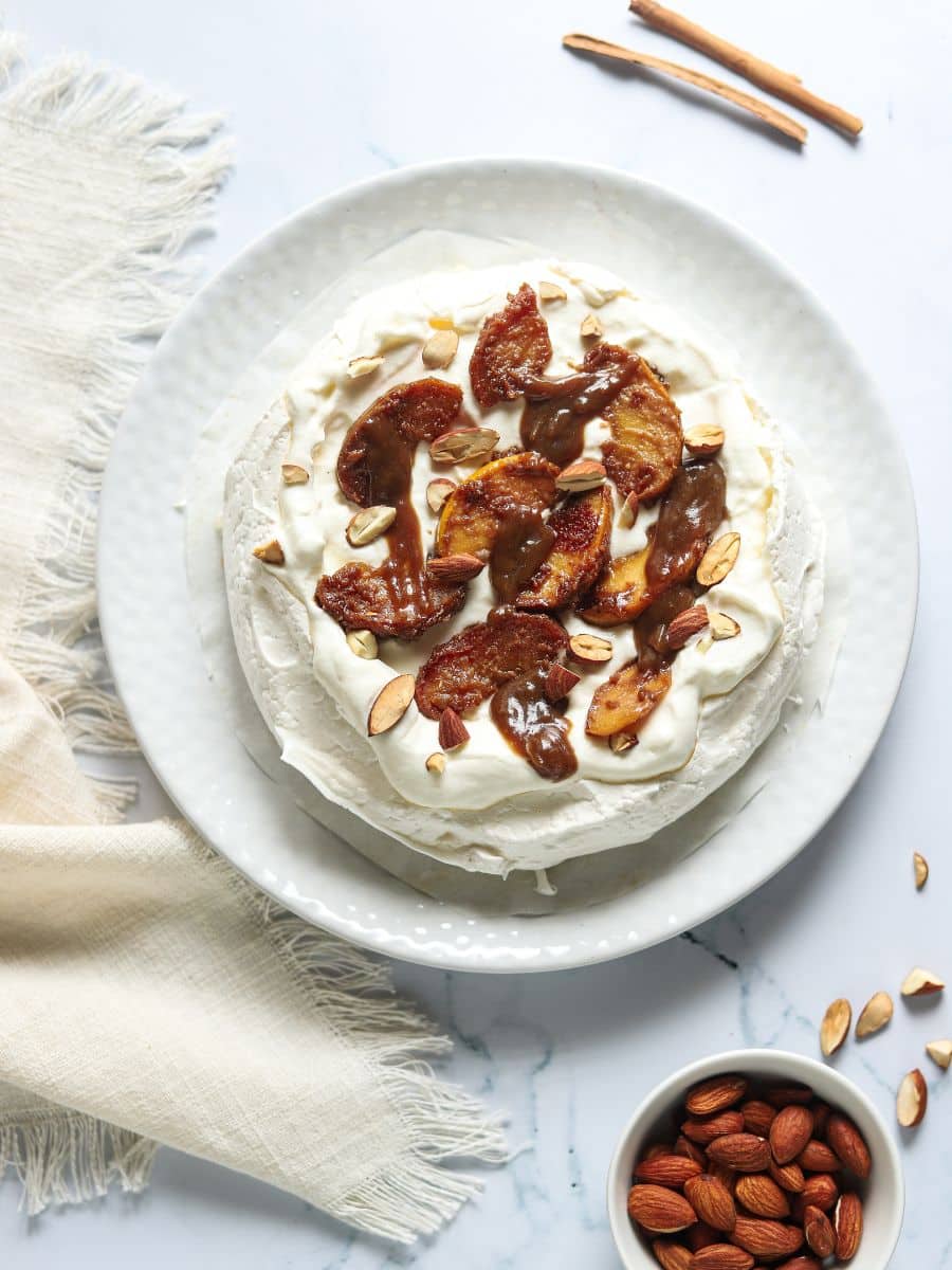 Autumn Apple Pavlova - Mama of Five