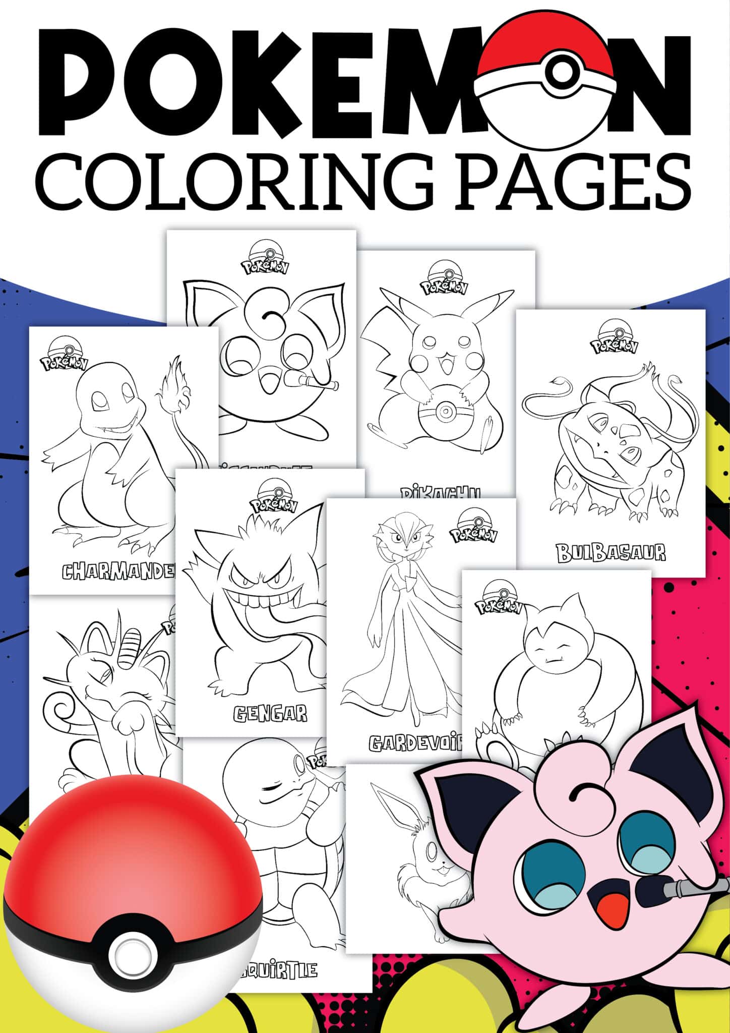 Catch 'Em All in Color: FREE Printable Pokemon Coloring Pages - Mama of ...